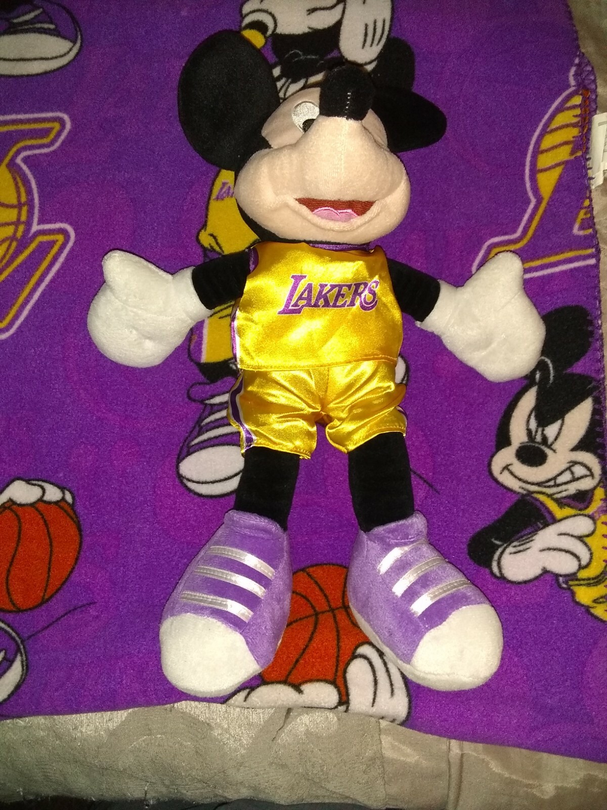 Mickey Mouse Lakers Plush & Towel Rare | eBay
