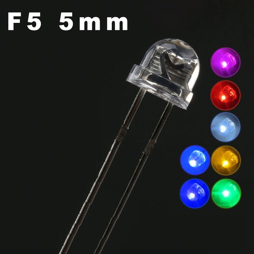 F5 5mm White Straw Hat Superbright Led Light Emitting Diode Lamp 8 ...