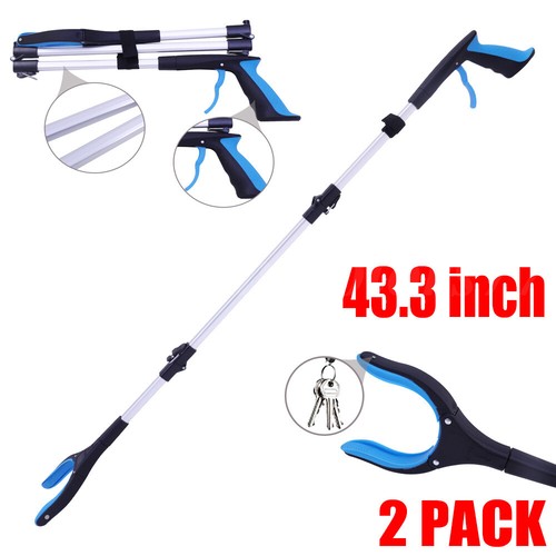 43" Heavy Duty Pick Up Tool Reacher Grabber Reaching Stick Trash Picker ...