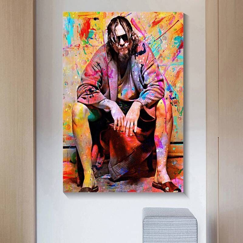 Big Lebowski The Dude Jeff Bridges Film Unframed Abstract Canvas ...