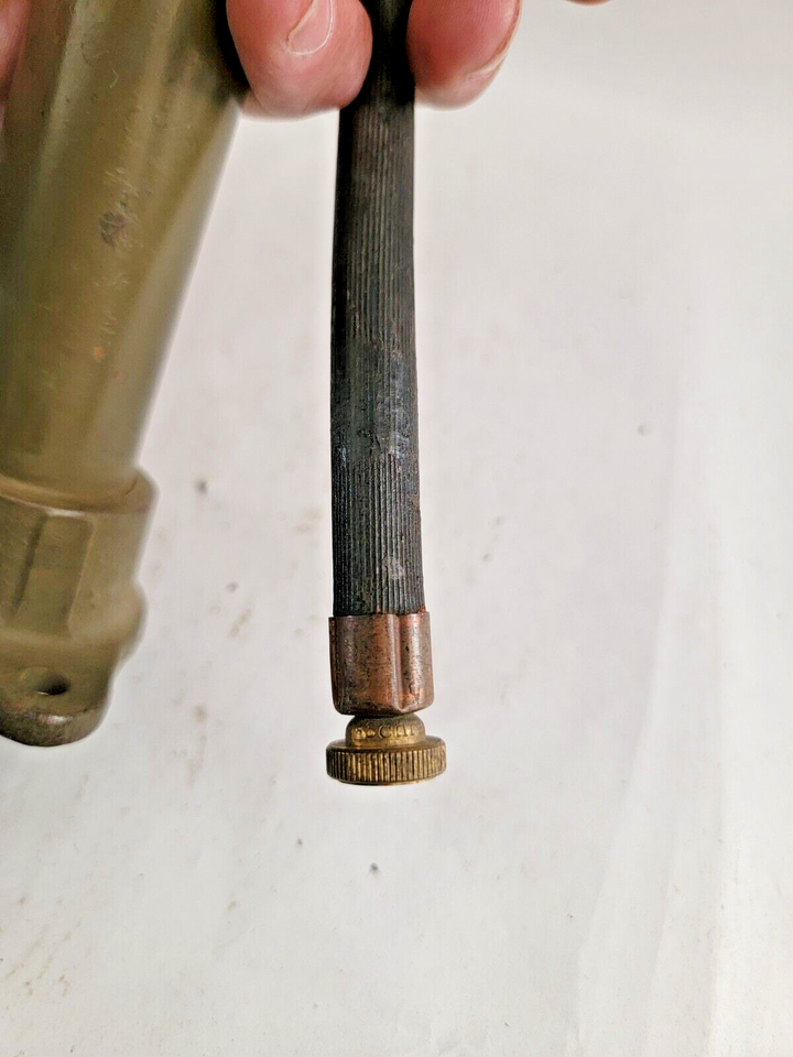 Vintage Brass Air Tire Pump WWII US Army Ford GPA GPW Willys MB Jeep ...