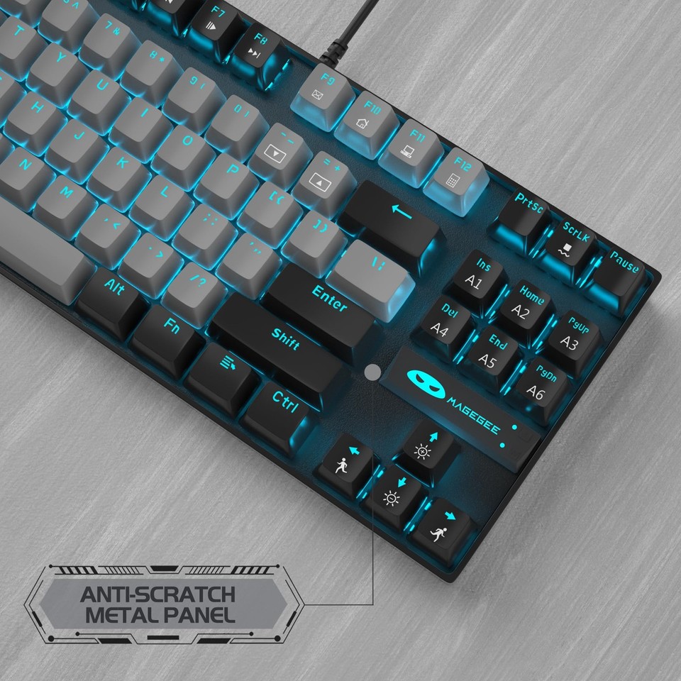Magegee 75% Mechanical Gaming Keyboard With Blue Switch, Led Blue Back ...