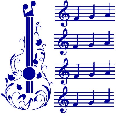 30 Custom Blue Music Art Personalized Address Labels | eBay