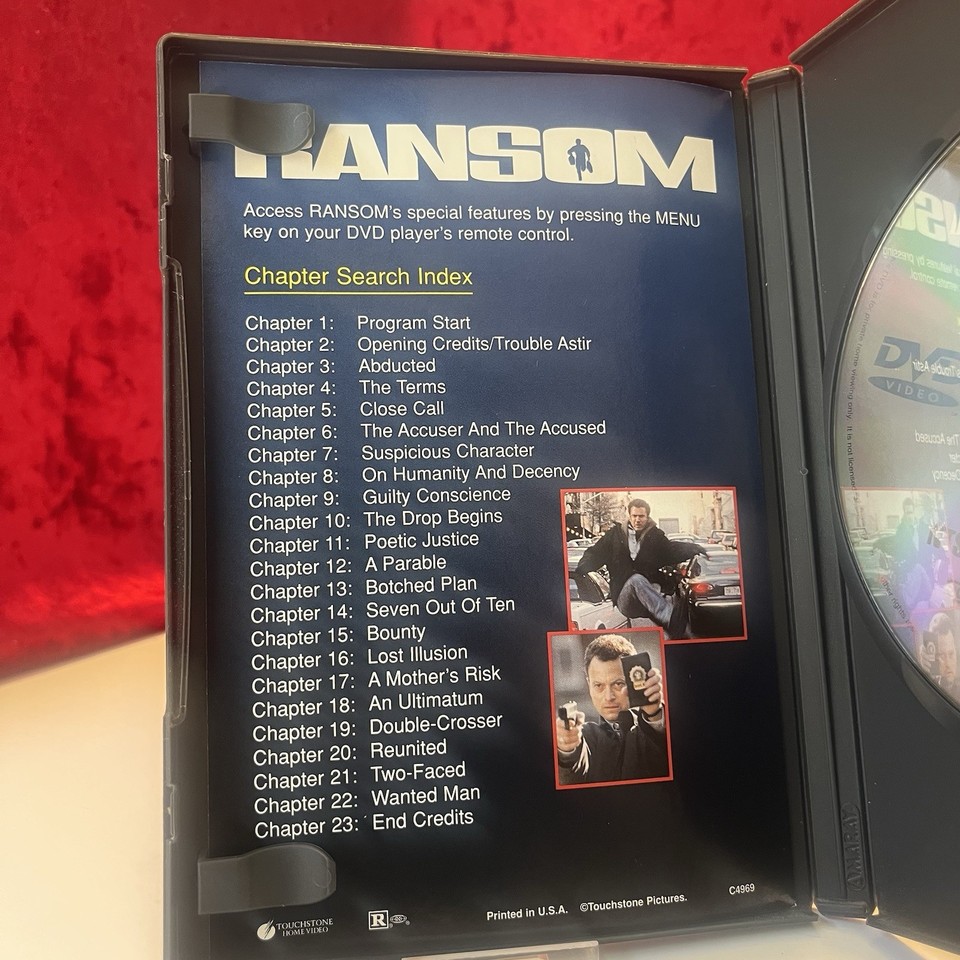 Ransom (1996) DVD Widescreen, Mel Gibson Thriller 786936232981| eBay