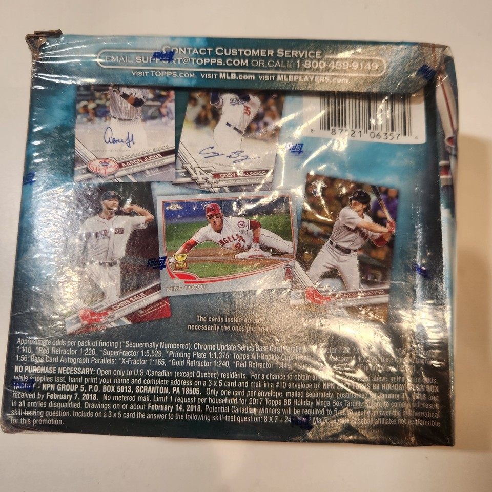 2017 Topps Chrome Baseball Update Series Mega Box - Factory Sealed ...