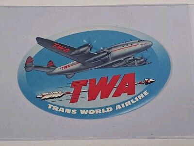 TWA Vintage Style Travel Decal Vinyl Sticker Luggage Baggage Label | eBay