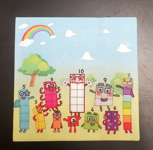 NUMBERBLOCKS Decoration Balloon party banner table cover plate cups ...