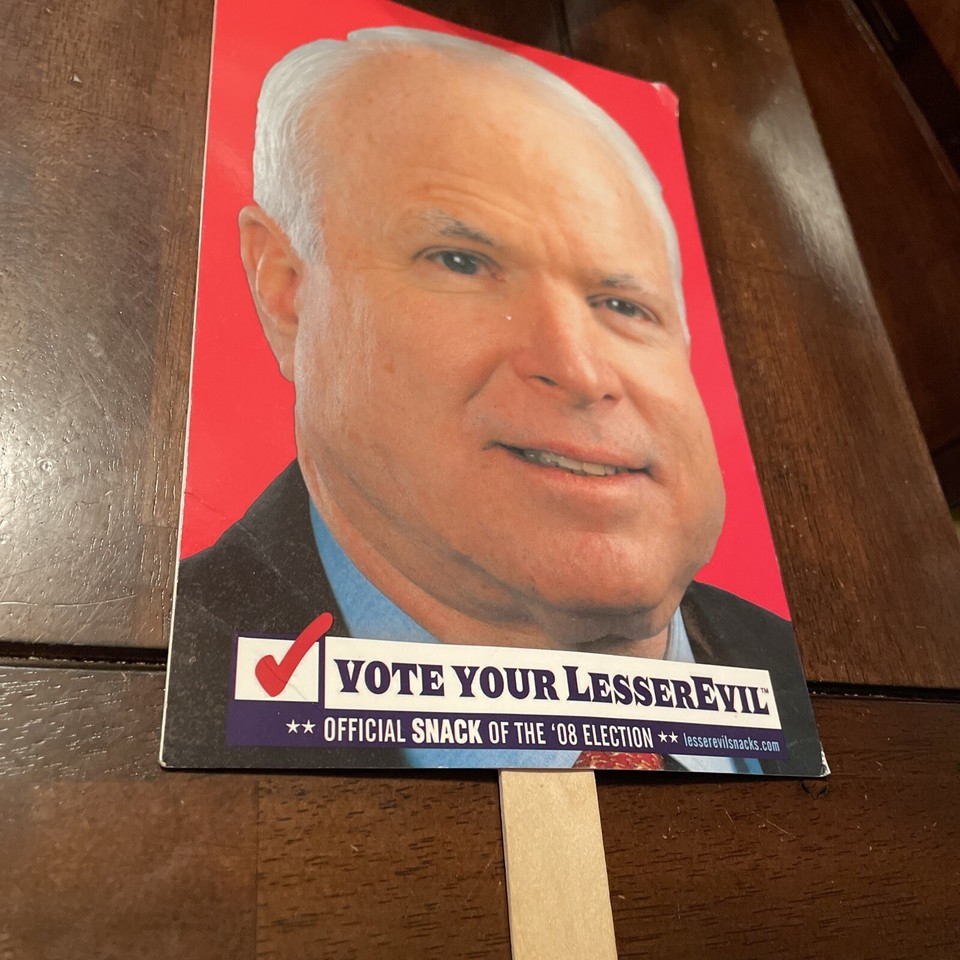 2008 Presidential Election Campaign Fan Obama/McCain Vote Your Lesser ...