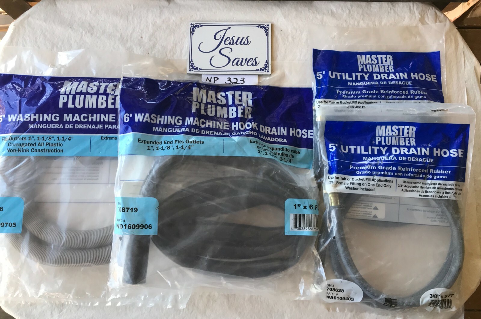 4- Utility Hose, 3/8-In. x 5-Ft.Washing Machine Hoses Np323 | eBay