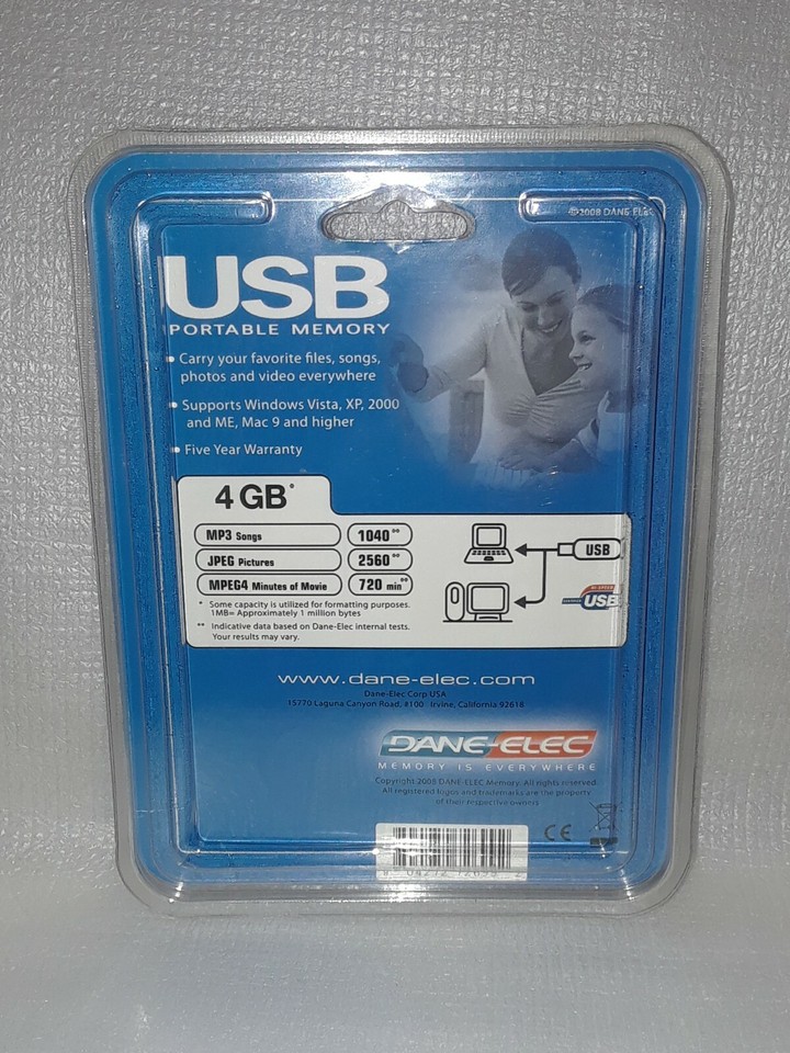 Dane Elec 4GB USB Portable Memory Thumb Drive Slide to Open NIP | eBay