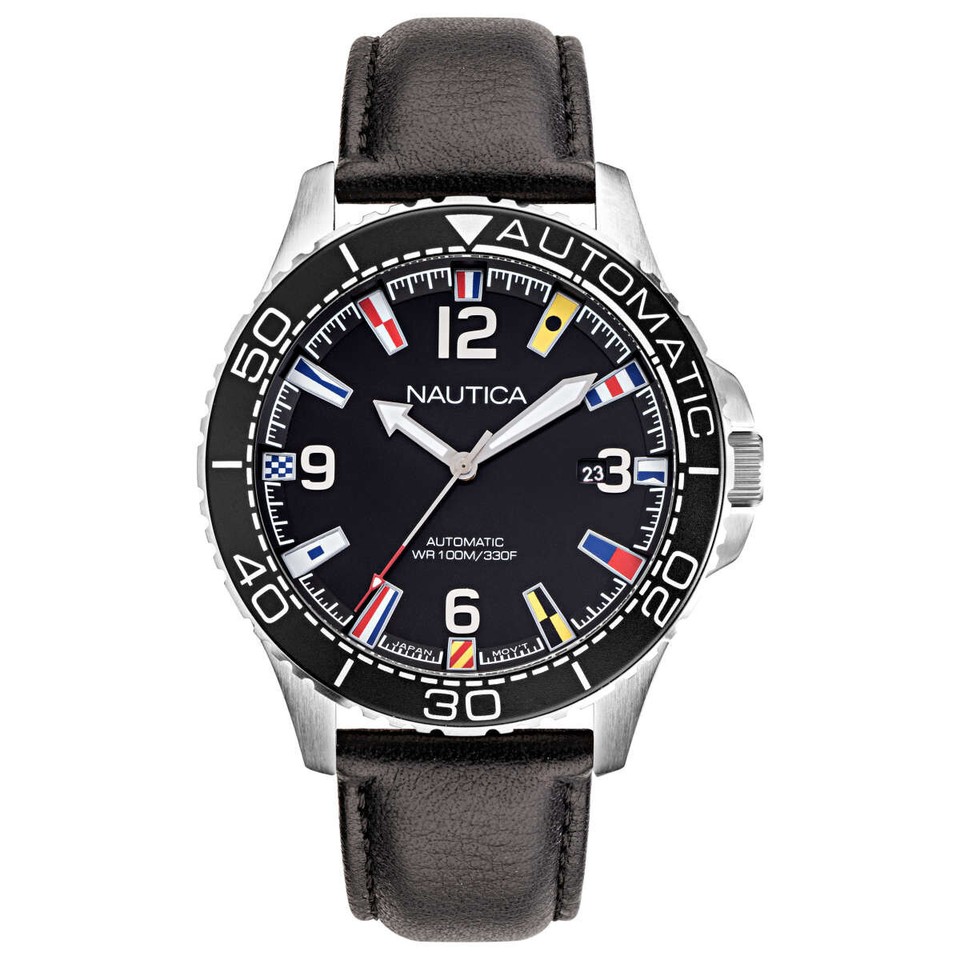 Nautica Jones Beach Maritime NAPJBF911 Men's 44mm Automatic Watch NEW ...