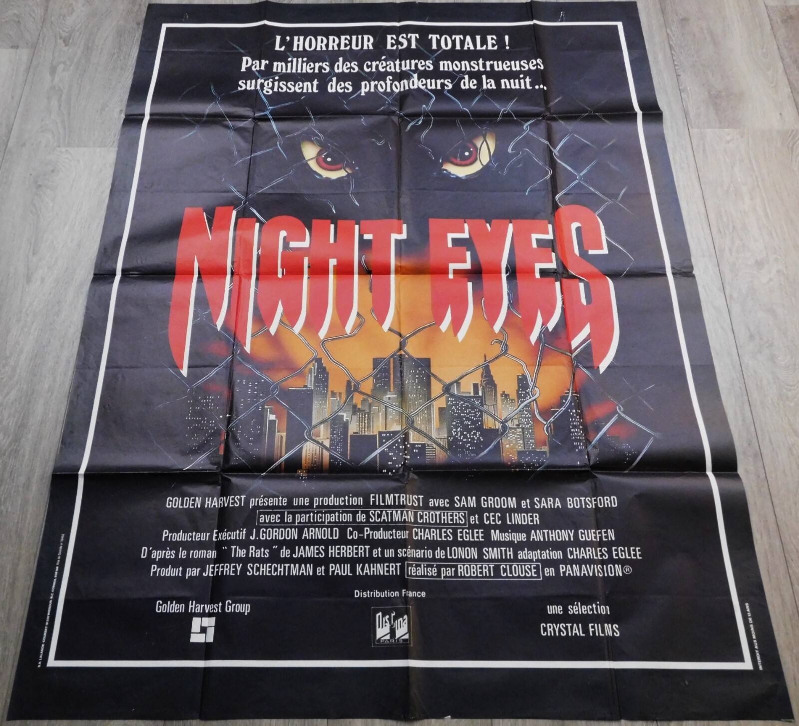 Deadly Eyes French Movie Poster Original 47"63 1982 Robert Clouse Sam ...
