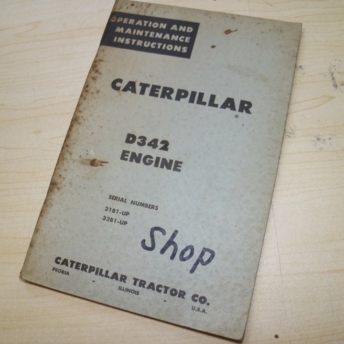 CATERPILLAR D342 Diesel Engine Owner Operator Operation Maintenance ...