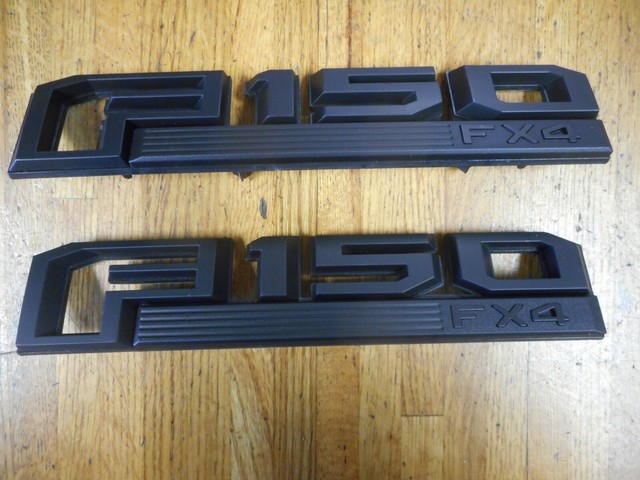 Black & Red Ford F150 XL Front Fender Emblems Pair 2015 2016 2017 2018 ...