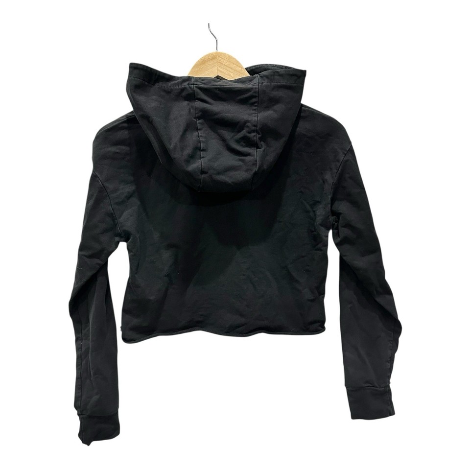 Squat Wolf SHE-WOLF Crop Hoodie Black Womens Medium Grunge Gym No ...