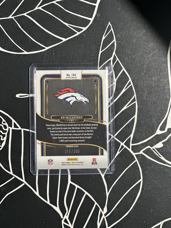 2024 Panini Select Premier Level Ed McCaffrey #154 Purple Shock Prizm ...