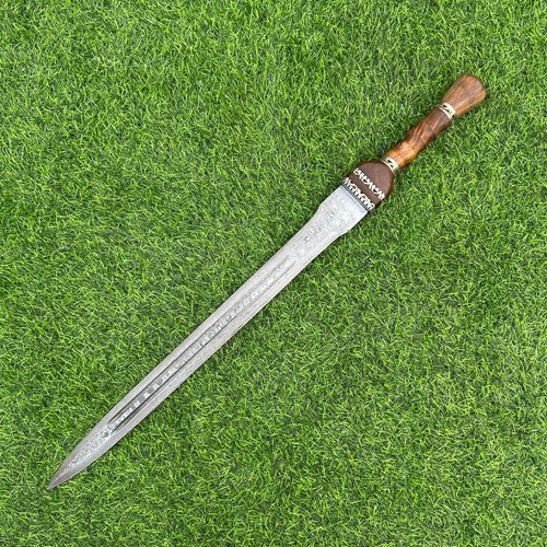 Premium Handmade Damascus Steel Short Sword – Outdoor Gladius sword W ...