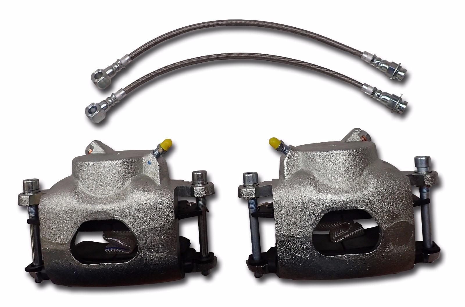 1969-1972 chevelle loaded brake calipers 4039 4040 md52 pads and ss ...