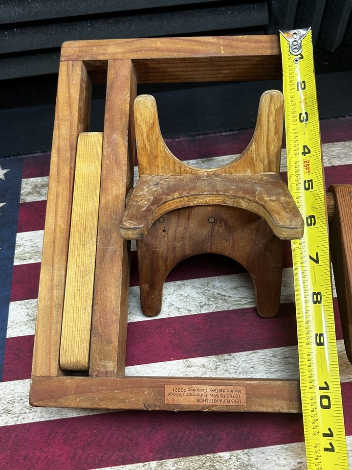 Vintage Primitive Wood Kite Hand Reel Cord String Winder LOOK! | eBay