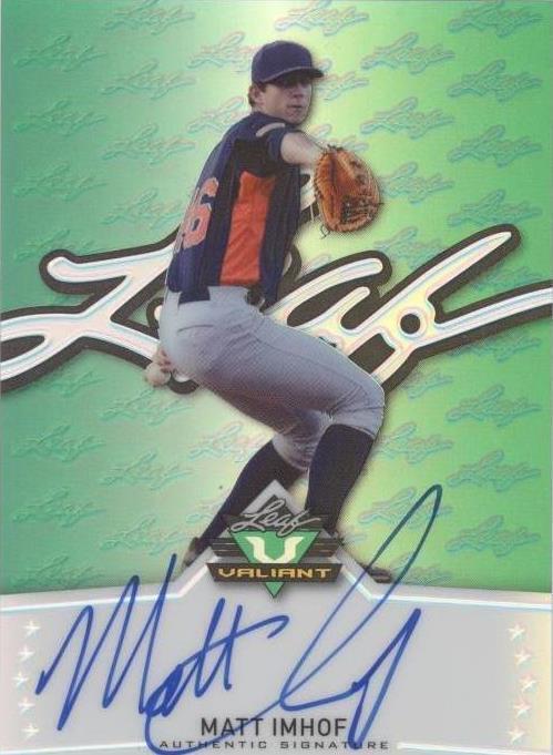 2014 Leaf Valiant - Matt Imhof #BA-MI1 Green Prismatic (AU, RC) for ...