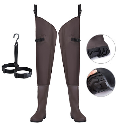 Waterproof 2-Ply PVC/Nylon Hip Waders w/Boot Hanger Ultra Light for Men ...