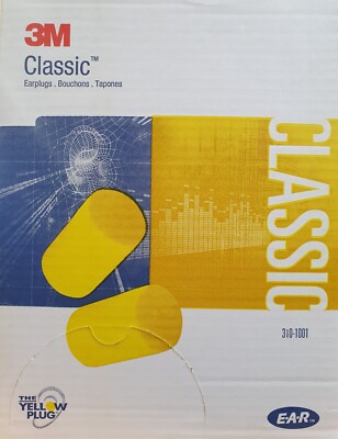 3M 310-1001 Classic Ear Plugs, Uncorded, Regular size, 100/box ...
