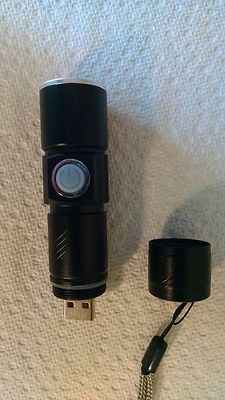 Cree Rechargeable Flashlight with USB connector and charging circuit ...