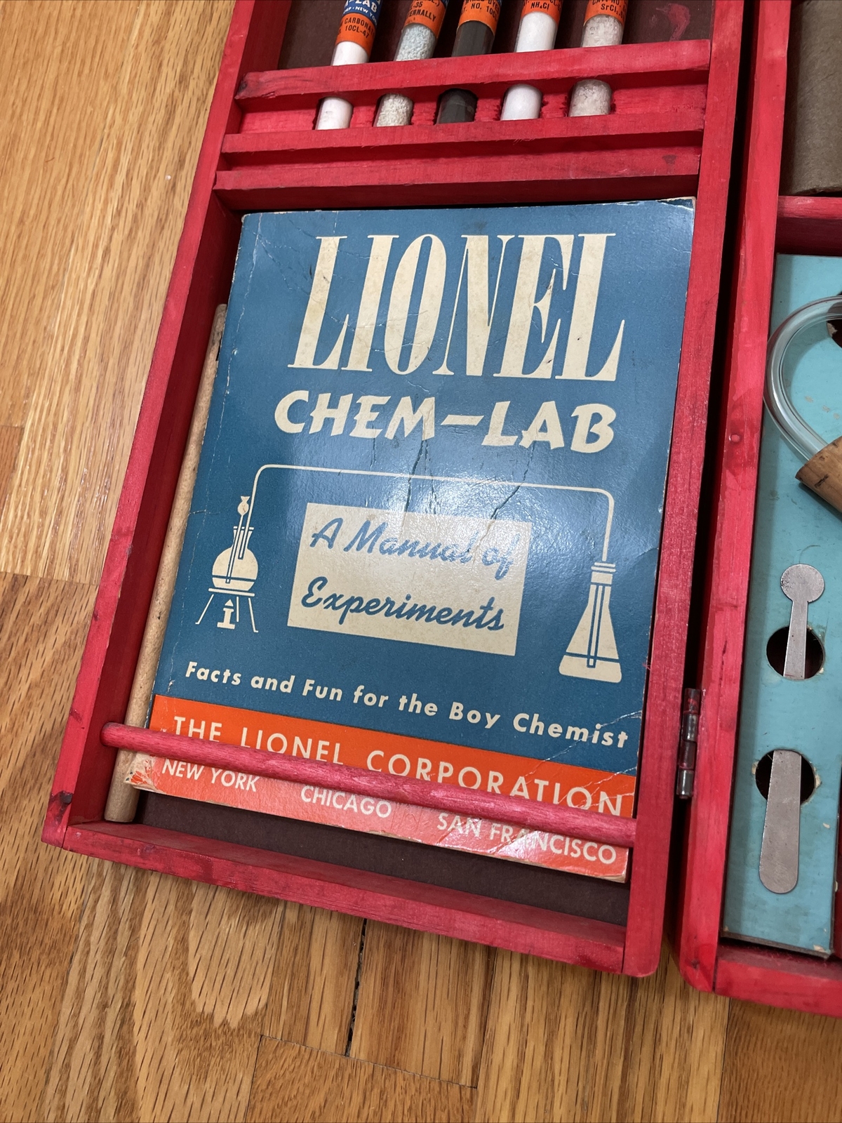 Vintage Lionel Chem-Lab chemistry set CL 33 In Wooden Box Rare Used | eBay