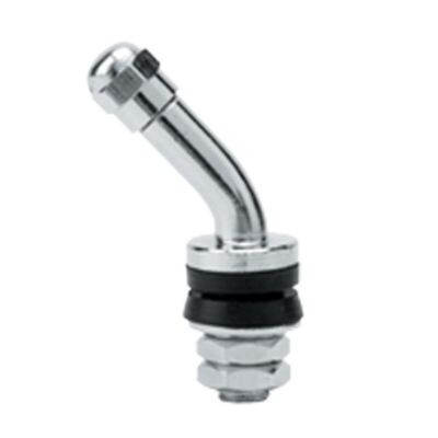 Chrome Steel Shaft Valve Stem & Cap, 45 Degree Angle Fits 0.453" Hole ...