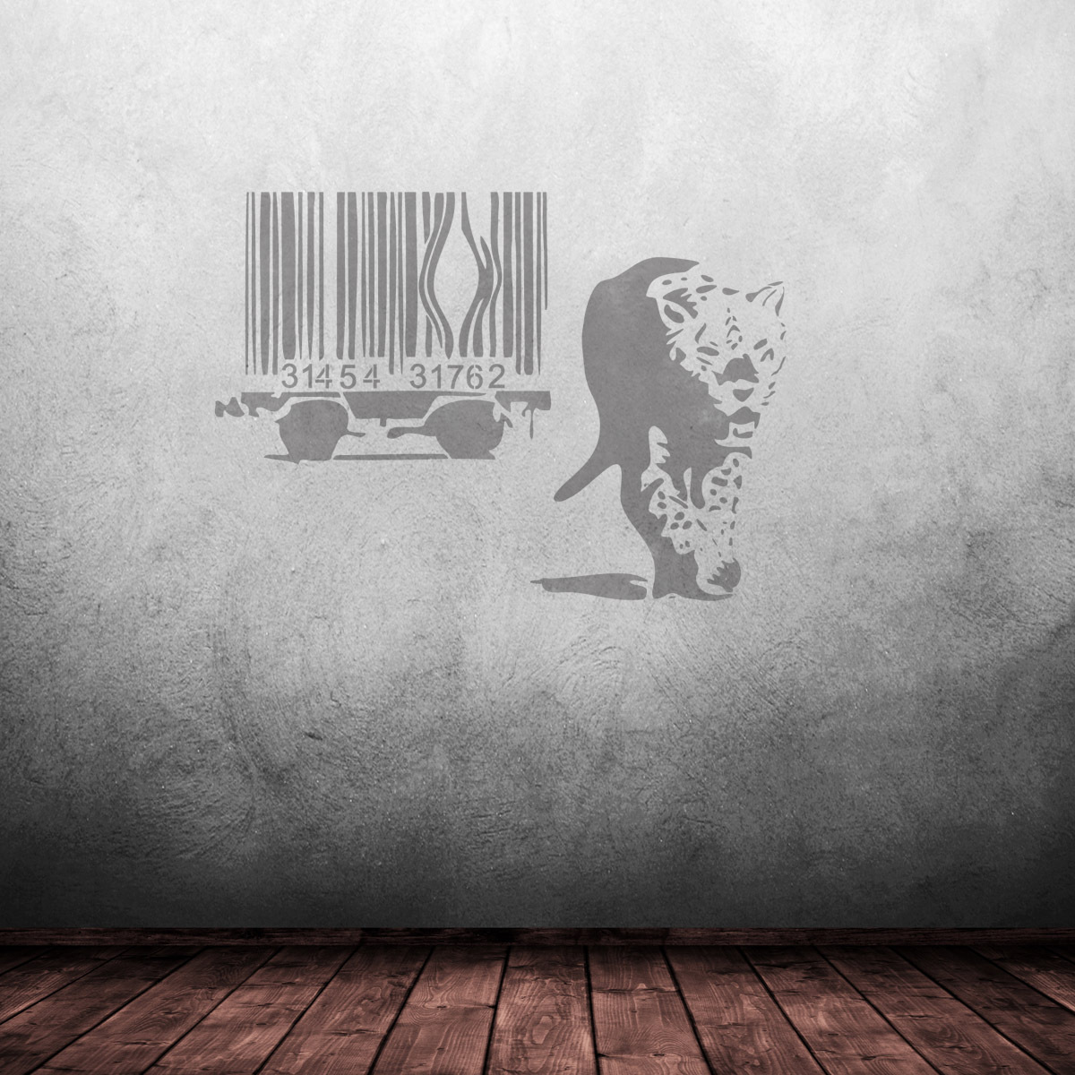 Banksy Barcode Leopard Stencil - Reusable Mylar Graffiti Art Stencil | eBay