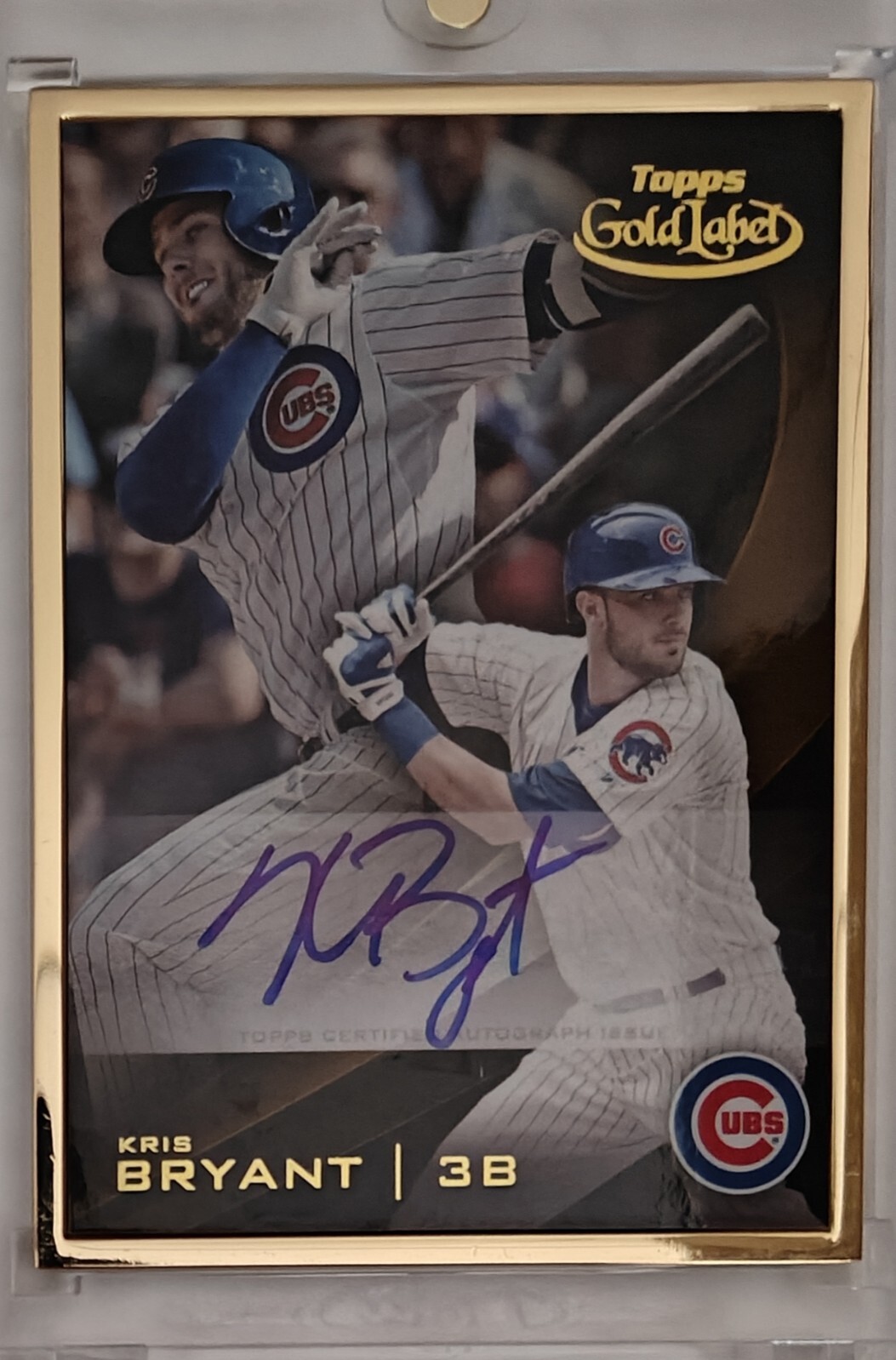 2016 Topps Gold Label - Framed Autographs #GLFA-KB Kris Bryant (AU) for ...