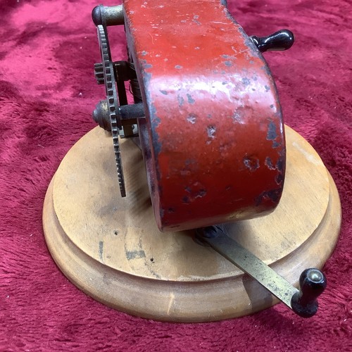 1897 Hand Crank Magneto Toy Electric Generator Red Magnet Gear Gizmo ...