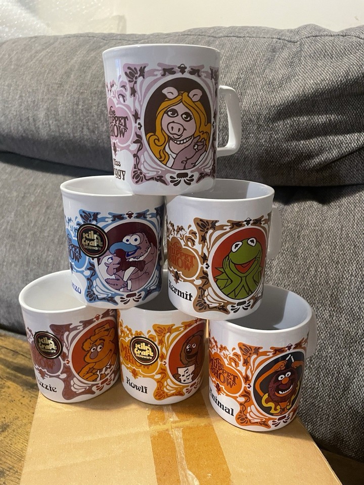 The Muppets Show 1979 Unused Mug Set Boxed Kiln Craft RARE Animal Gonzo ...