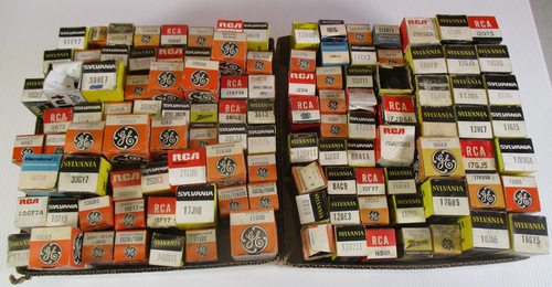 Lot of 100 Compactron Vacuum Tubes RCA GE Sylvania NOS and Used ...