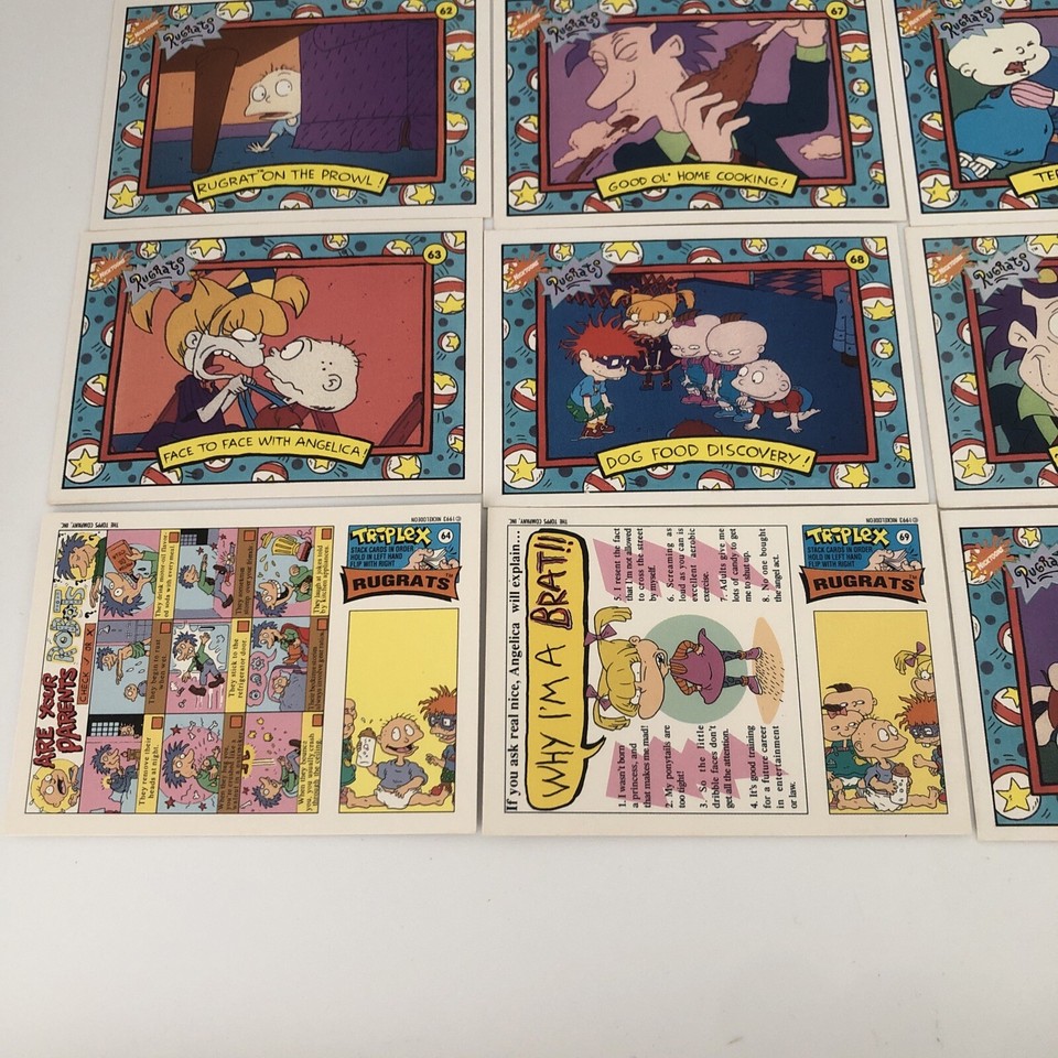 Rugrats Nickelodeon Nicktoons Trading Cards x27 Topps Nicktoons 1993 ...