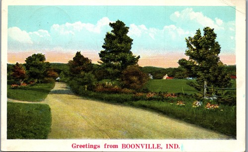 Boonville, Indiana Postcard (1911) Greetings From... | eBay