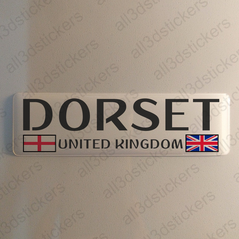 Dorset England UK Sticker 4.70x1.18" Domed Resin 3D Flag Stickers Decal ...