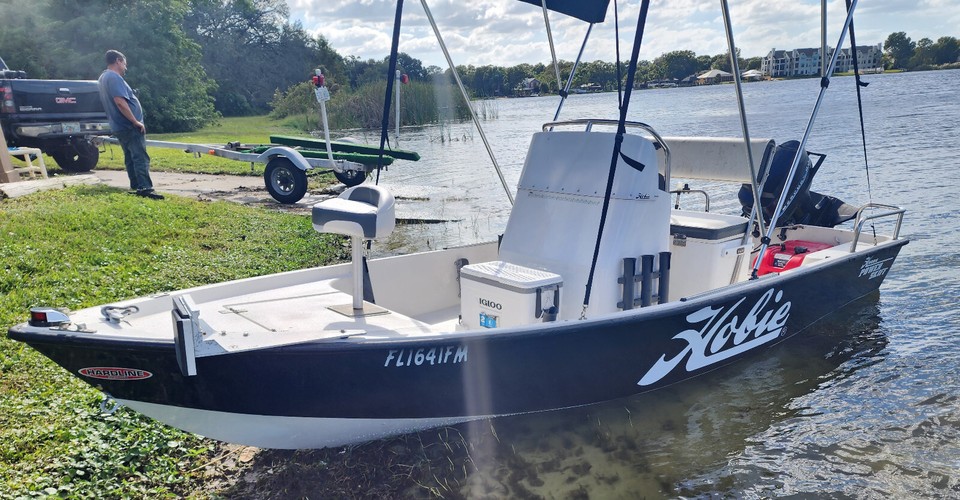 15 ft 1985 Hobie Cat Power Skiff Fisherman -40 HP Mercury-Trailer ...
