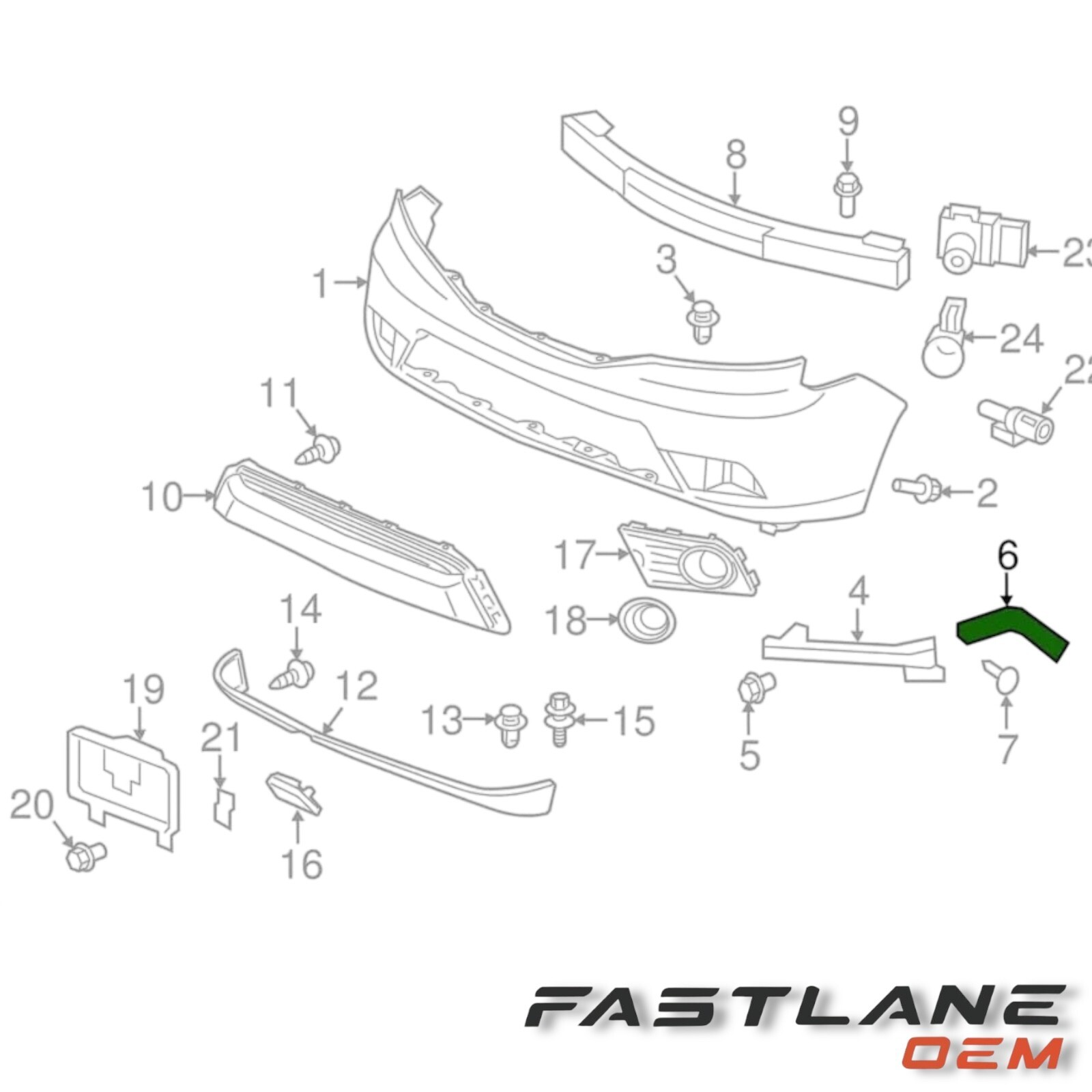2009-2015 HONDA PILOT LEFT FRONT BUMPER SIDE SPACER NEW OEM 71198-SZA ...