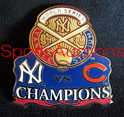 1938 WORLD SERIES PIN / CARD Willabee & Ward NEW YORK YANKEES vs ...