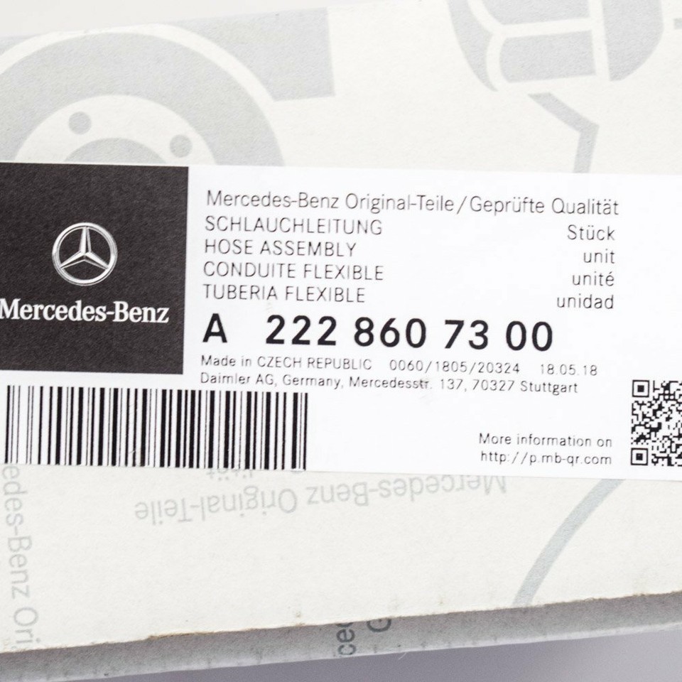 NEW MERCEDES-BENZ S-CLASS WINDSHIELD WASHER HOSE W222 A2228607300 222 ...