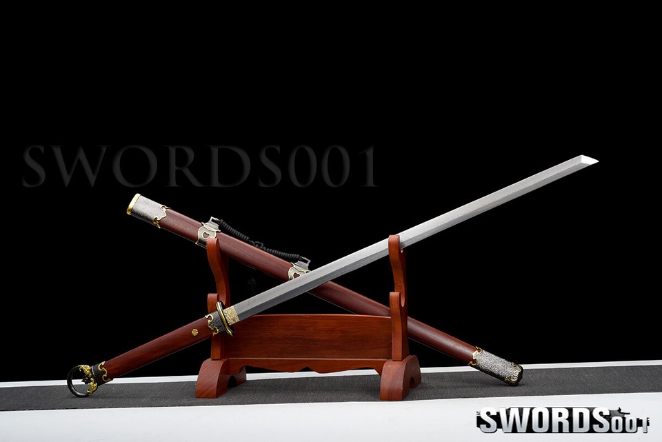 red wood Ring-pommel Dao Chinese Sword Damascus folded Steel blade | eBay