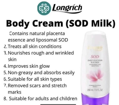 2X Longrich SOD Milk Body Cream | eBay UK