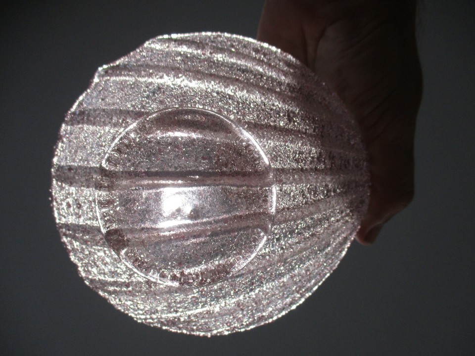 Murano Scavo Art Glass Pink seashell bowl 1950's Mid Century Art Deco ...