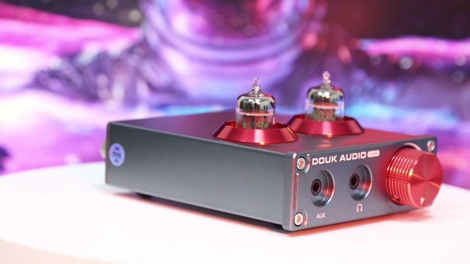 Douk Audio T4 Pro GE5654 Tube Stereo Preamp RIAA Phono Stage Headphone ...