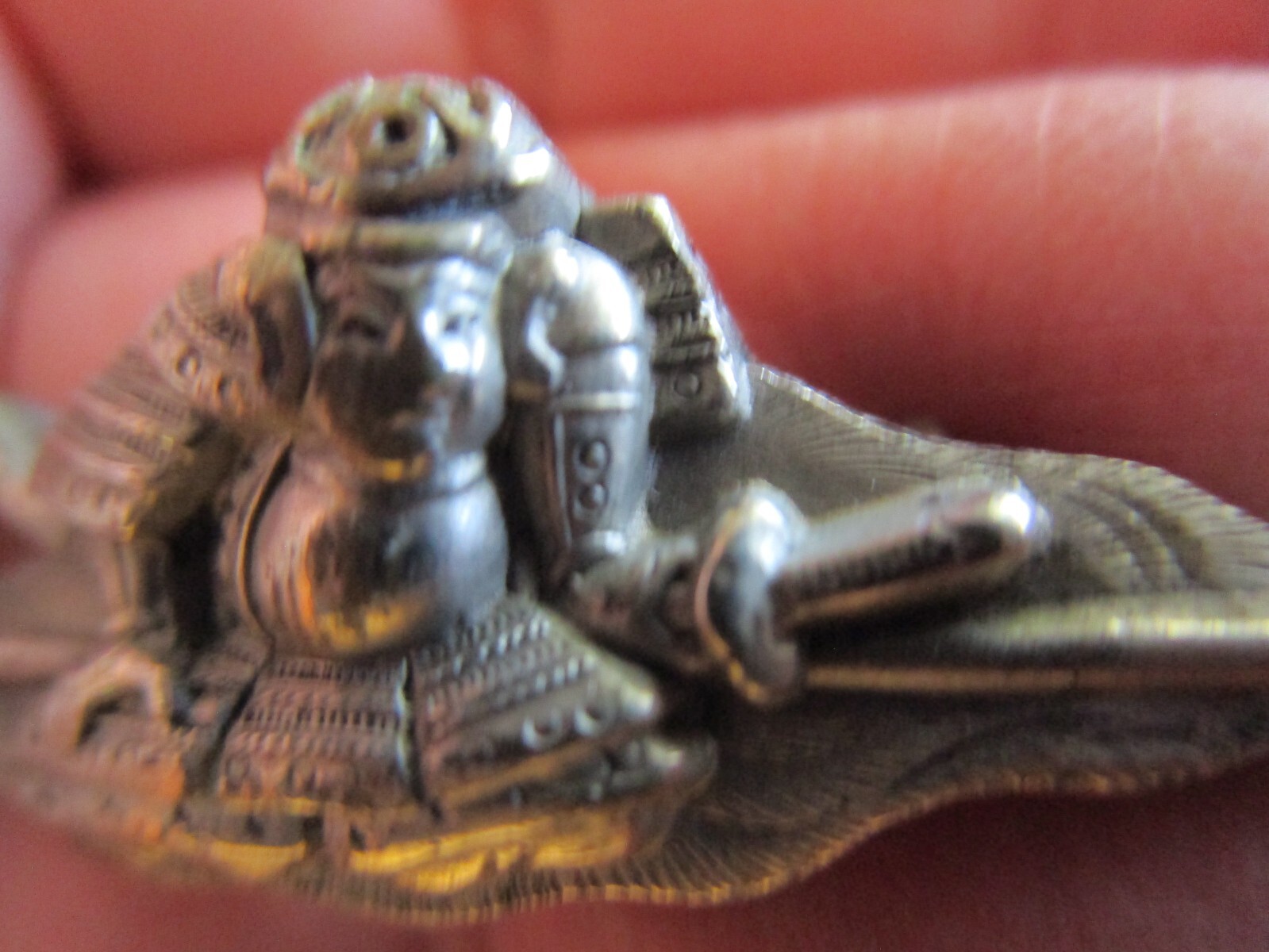 Silver SHAKUDO MENUKI SAMURAI BROOCH DEC23-1 - Gem