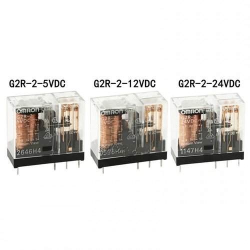 Omron G2R-2 PCB Power Relays 5V - 12V - 24V DC Coils - 5A DPCO/DPDT ...