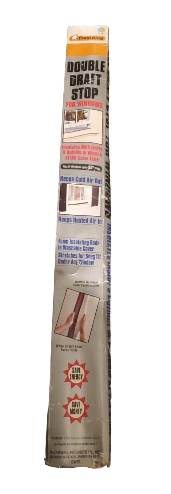Frost King DDS1 Double Draft Stop For Doors And Windows Brown and white ...