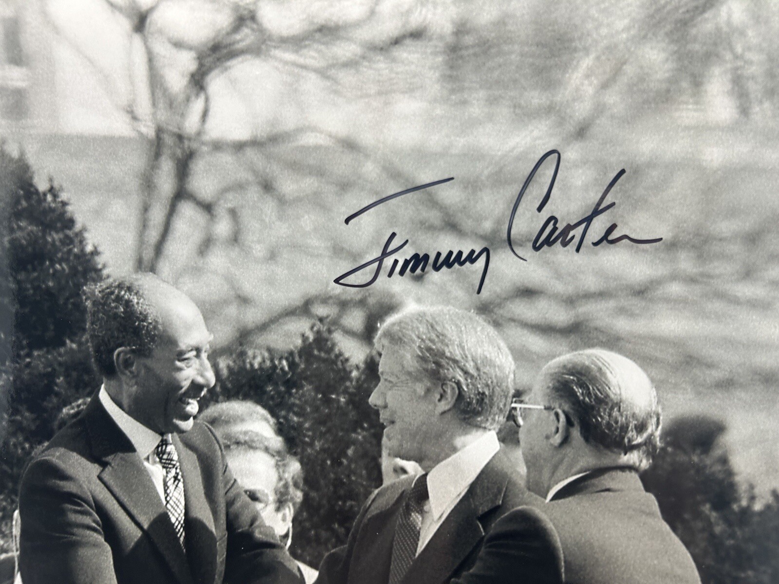 Jimmy Carter Signed 11x14 Peace Accords Image Rare Full Signature POTUS ...