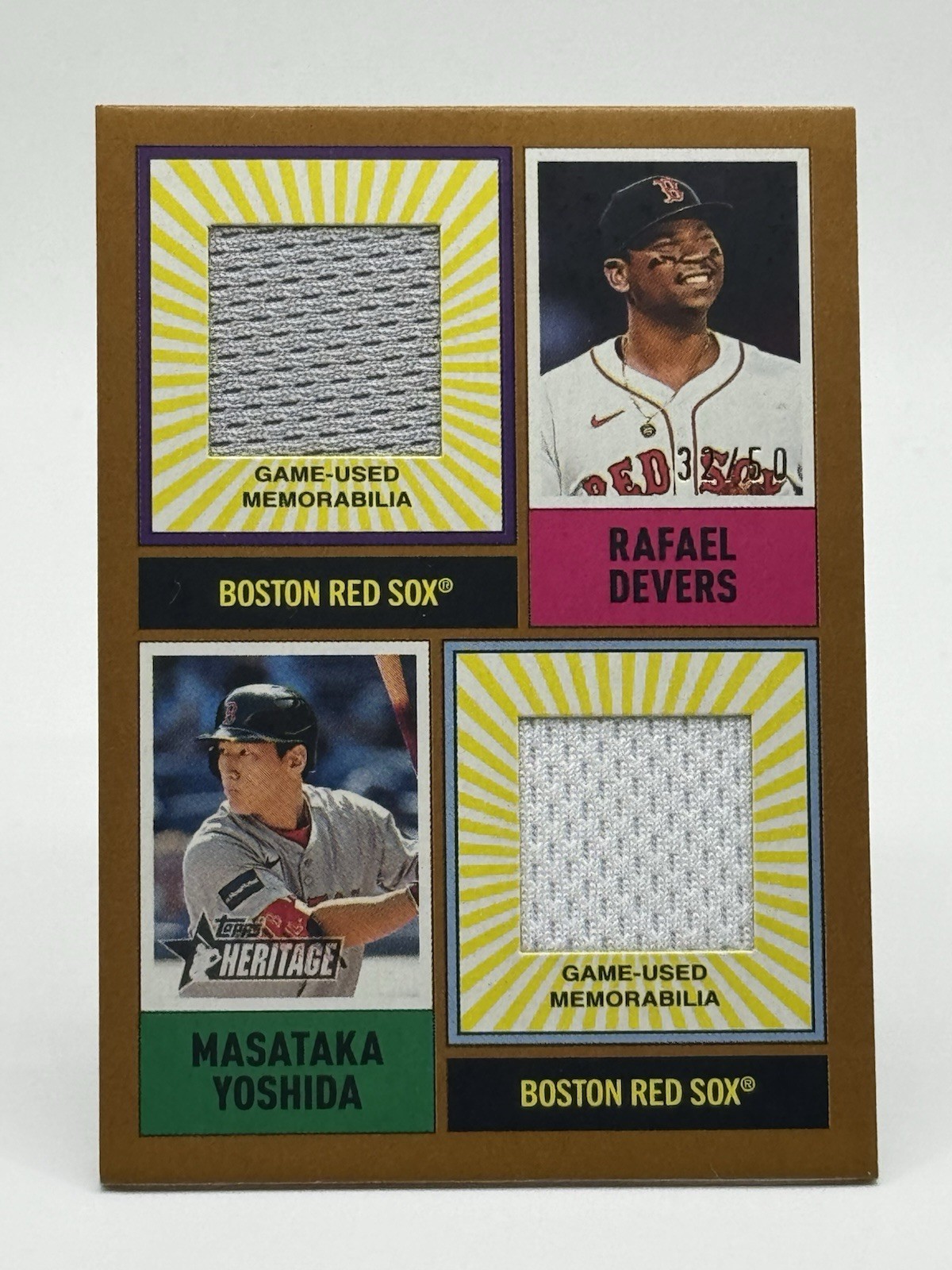 Rafael Devers 2025 Topps Heritage #CCSDR-RD Clubhouse Collection Single ...